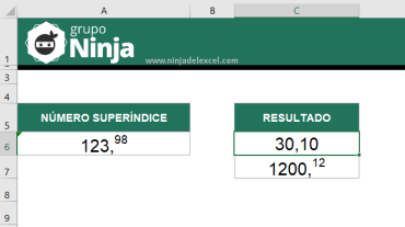 Como Insertar un Número Superíndice en Excel - Ninja del Excel