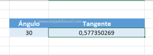 Función TAN en Excel: Como Calcular la Tangente - Ninja del Excel