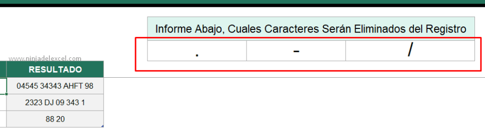 Plantilla Para Eliminar Caracteres en Excel - Ninja del Excel Plantilla Para Eliminar Caracteres en Excel - Ninja del Excel