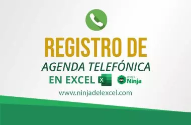 Registro de Agenda Telefónica en Excel - Ninja del Excel