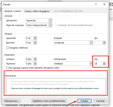Cómo disminuir el espacio entre líneas en Word - Ninja del Excel