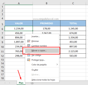 Cómo Duplicar una Planilla en Excel - Ninja del Excel