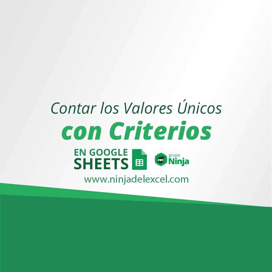 Contar los Valores Únicos con Criterios en Google Sheets - Ninja del Excel Contar los Valores Únicos con Criterios en Google Sheets - Ninja del Excel