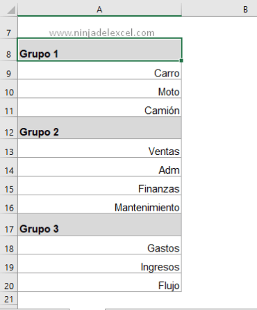 Cómo Usar la Herramienta Agrupar en Excel - Ninja del Excel