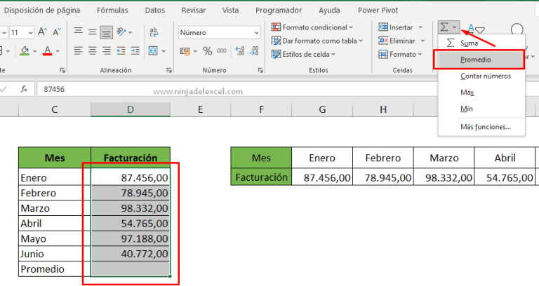 Cómo usar la función AUTOSUMA en Excel - Ninja del Excel