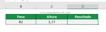 Insertar Fórmula de IMC en Excel - Ninja del Excel