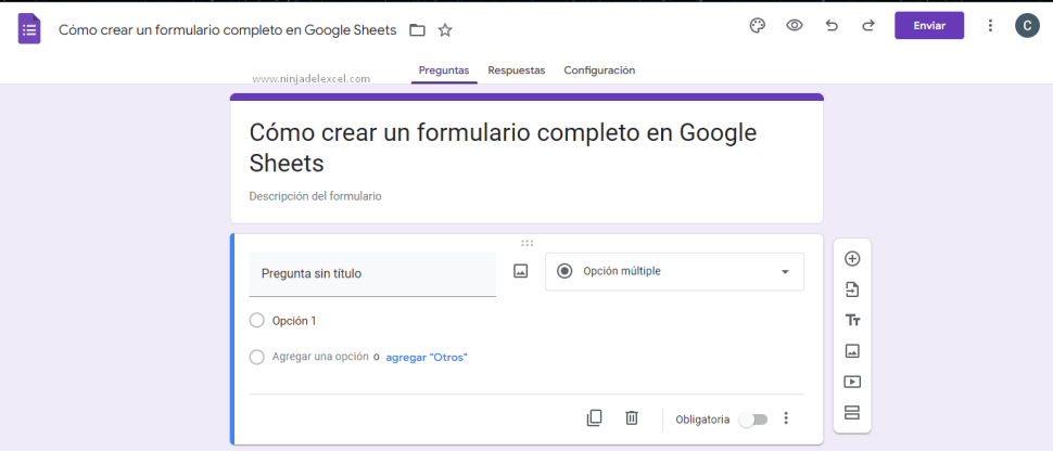 Cómo Crear un Formulario Completo en Google Sheets - Ninja del Excel