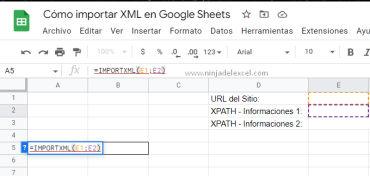 Cómo Importar XML en Google Sheets - Ninja del Excel