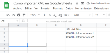 Cómo Importar XML en Google Sheets - Ninja del Excel