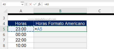 Formato de hora Americana en Excel - Ninja del Excel