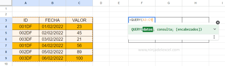 Cómo Usar la Función QUERY en Google Sheets - Ninja del Excel