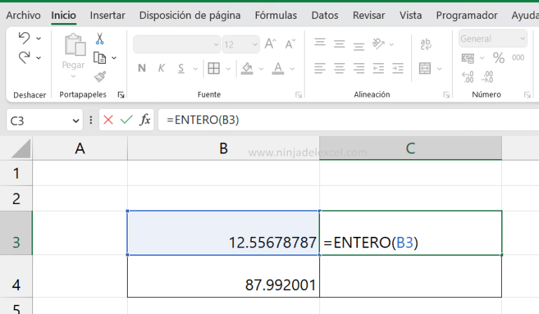 Eliminar todos los decimales de un número en Excel - Ninja del Excel