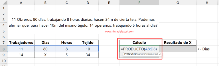 Regla de Tres Compuesta en Excel - Ninja del Excel