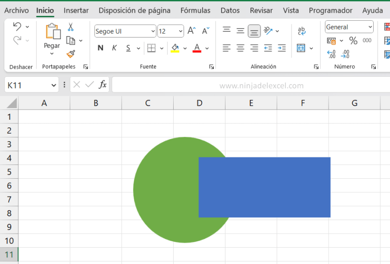 Cómo Superponer Objetos Geométricos en Excel - Ninja del Excel