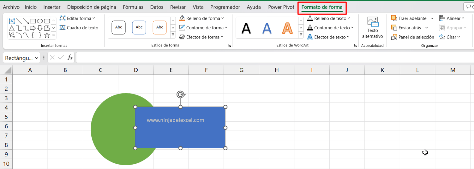 Cómo Superponer Objetos Geométricos en Excel - Ninja del Excel