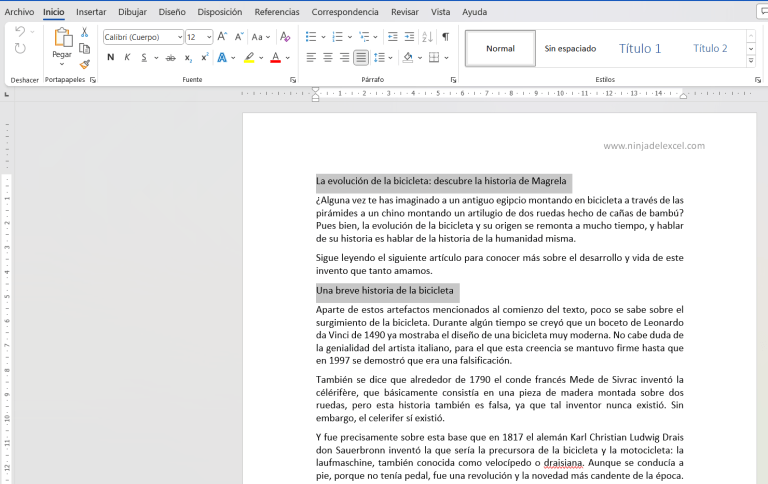 Cómo Centrar Texto en Word - Ninja del Excel