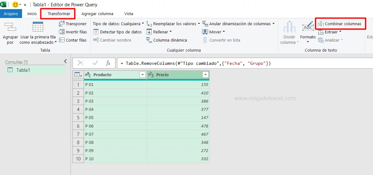 Cómo Concatenar Columnas En Power Query Ninja Del Excel