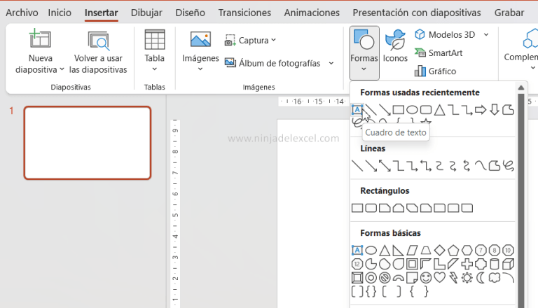 Cómo Insertar Cuadro de Texto en PowerPoint - Ninja del Excel