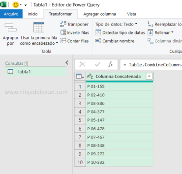 Cómo Concatenar Columnas en Power Query - Ninja del Excel
