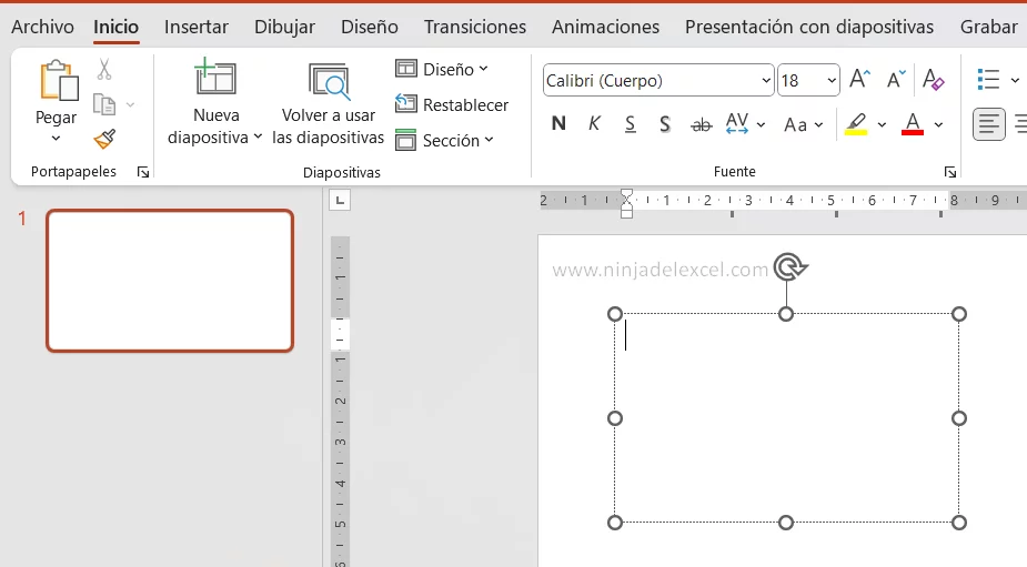 Cómo Insertar Cuadro de Texto en PowerPoint - Ninja del Excel