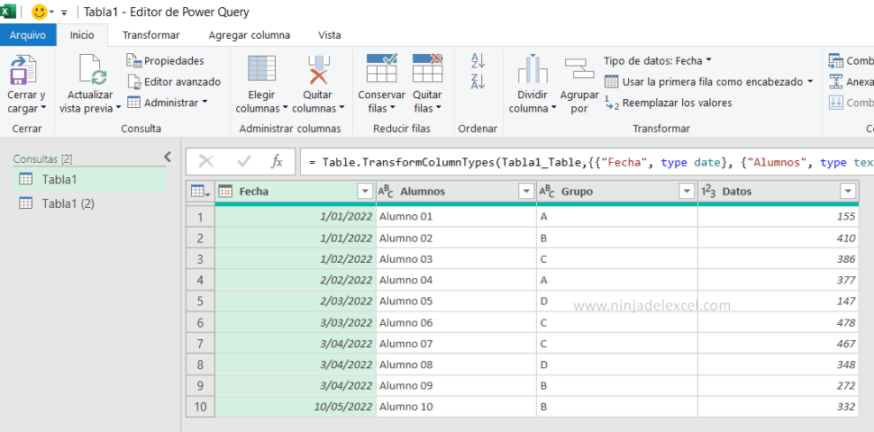 Como Eliminar Columnas Alternativas en Power Query - Ninja del Excel