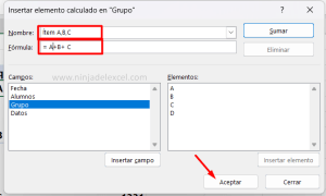 Elemento Calculado en Tabla Dinámica de Excel - Ninja del Excel