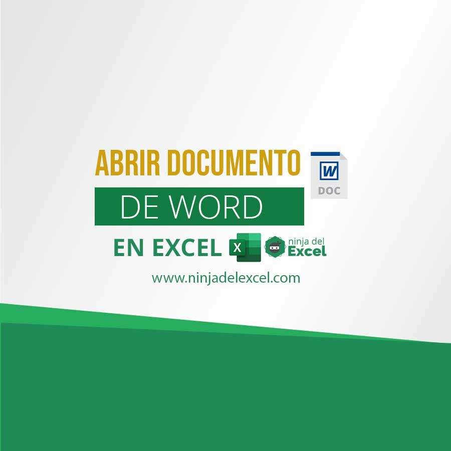 Abrir Documento de Word en Excel - Ninja del Excel