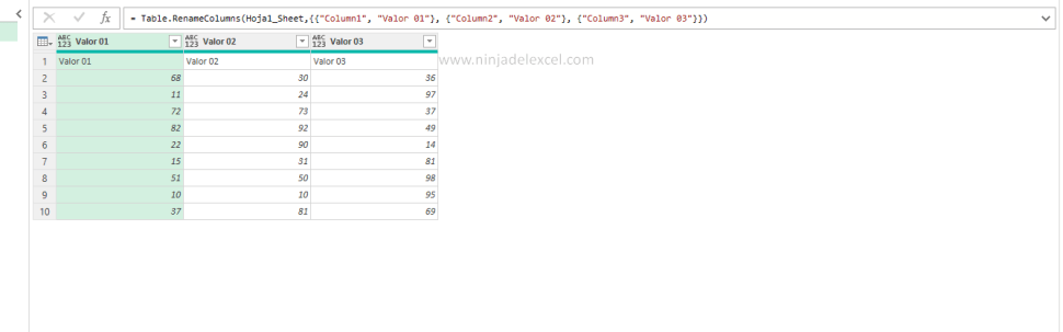 Cambiar el Formato de Varias Columnas en Power Query - Ninja del Excel