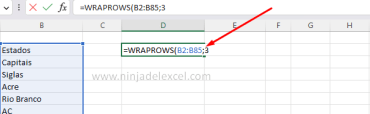 Funciones WRAPROWS y WRAPCOLS en Excel - Ninja del Excel
