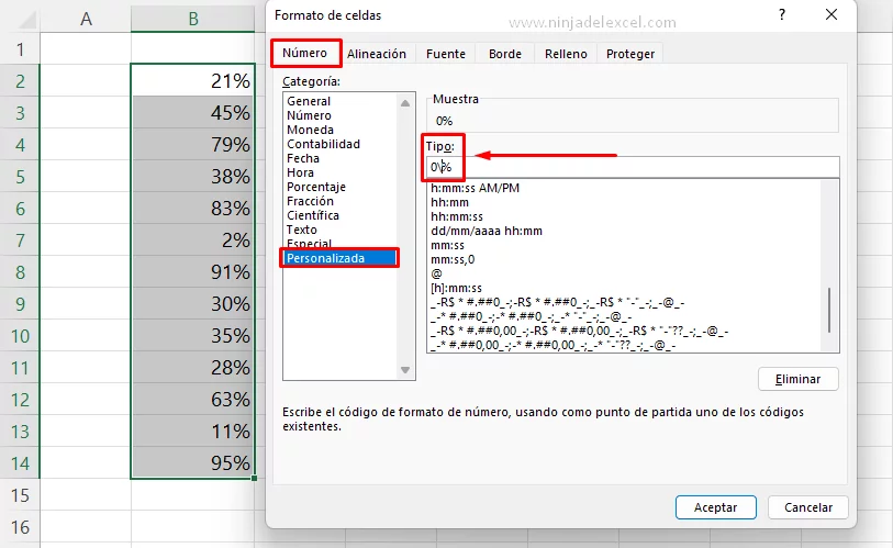 3 Formas de Convertir Números a Porcentajes en Excel - Ninja del Excel