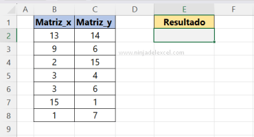 Función SUMAX2MASY2 en Excel - Ninja del Excel
