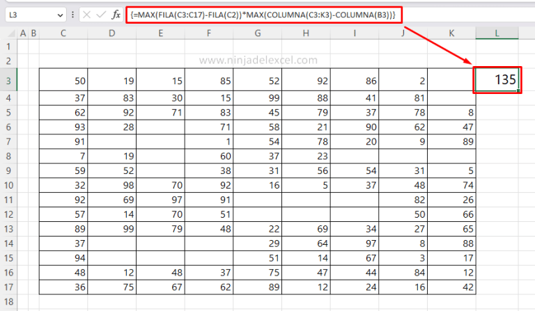 Multiplicar Filas y Columnas en Excel - Ninja del Excel