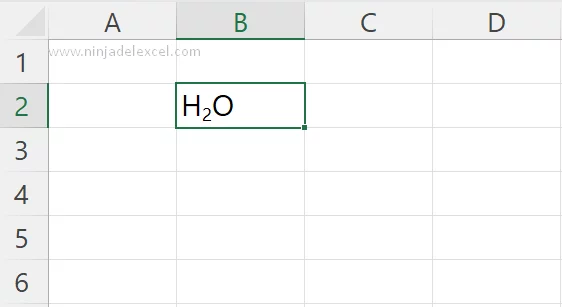 Cómo Insertar H2O en Excel - Ninja del Excel