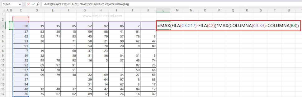 Multiplicar Filas y Columnas en Excel - Ninja del Excel