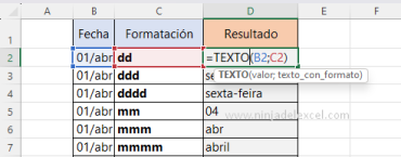 Varios Formatos de Fecha en Excel - Ninja del Excel